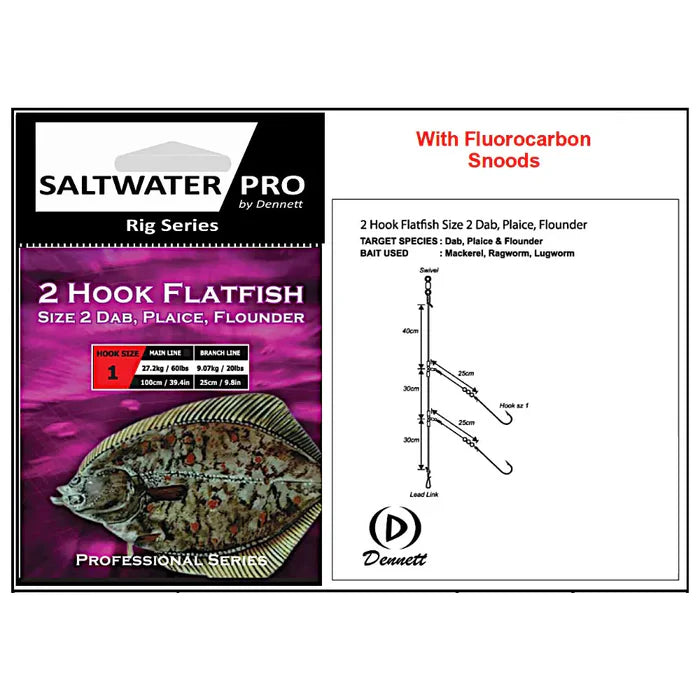 SureCatch Pro Series 2 Hook Flatfish Rig – Baracuda Fishing Tackle